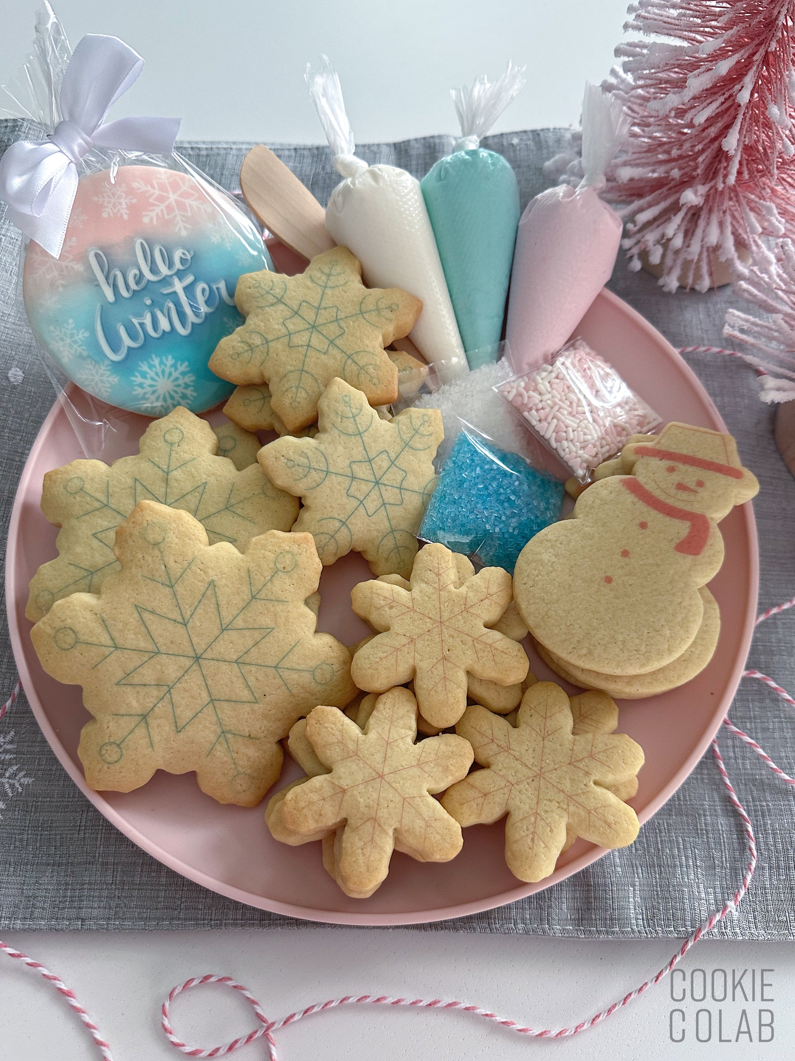 "Hello Winter" DIY Cookie Decorating kit - Butter Cookie with ...